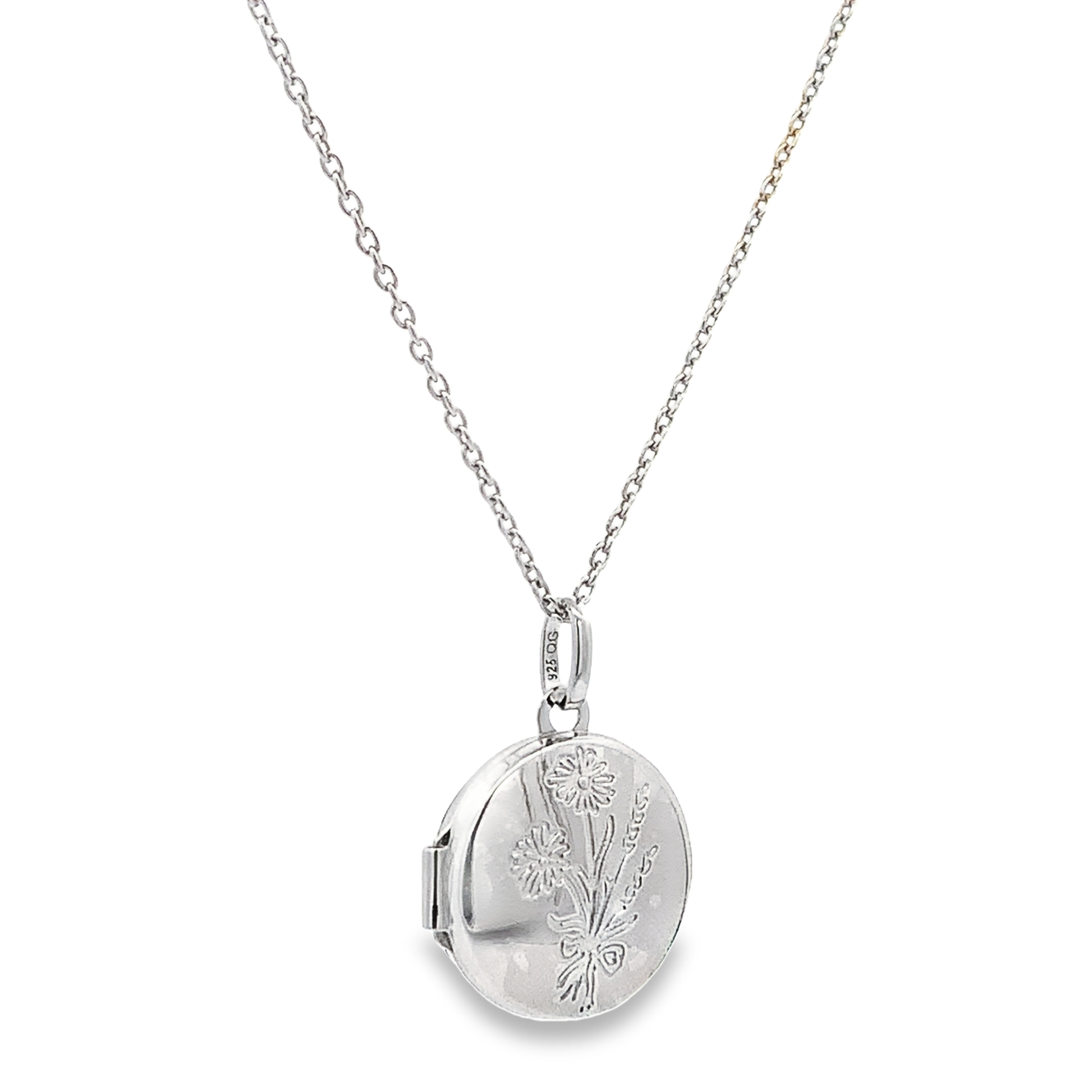Sterling Silver Floral Granddaughter Locket Necklace – Generales ...